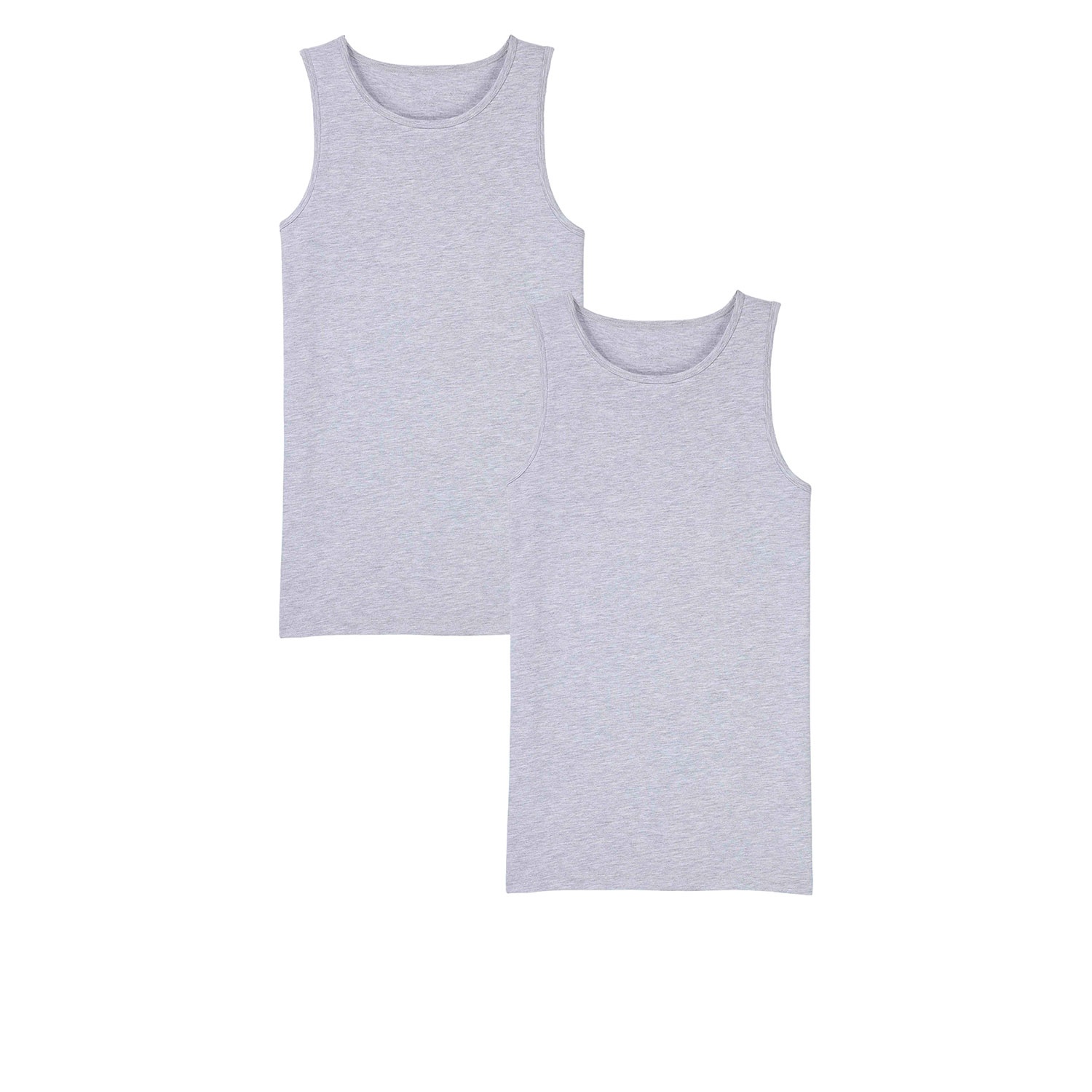 UP2FASHION BASICS, H Modal Unterhemden 2er, Grau, L | ALDI SÜD