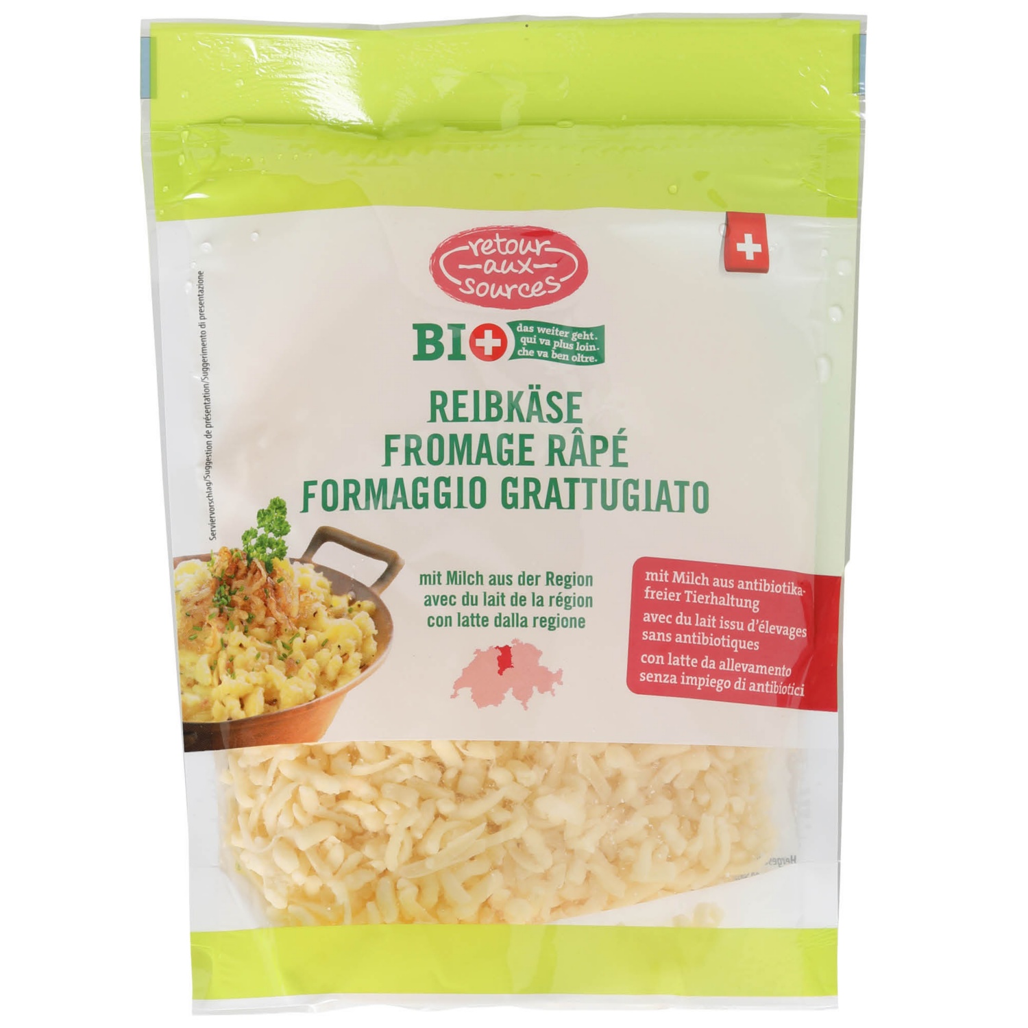 RETOUR AUX SOURCES Formaggio grattugiato BIO | ALDI SUISSE
