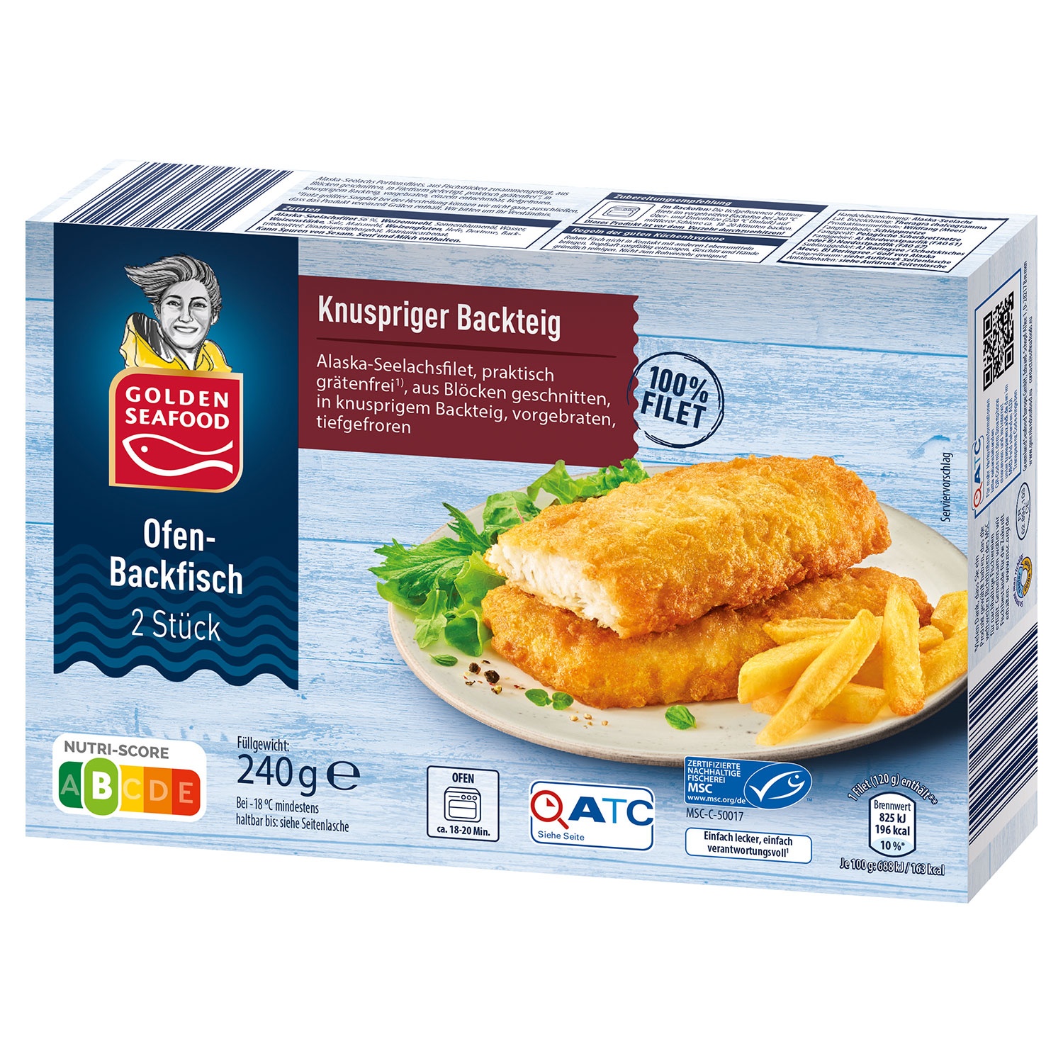 GOLDEN SEAFOOD Ofen-Backfisch 240 g | ALDI SÜD