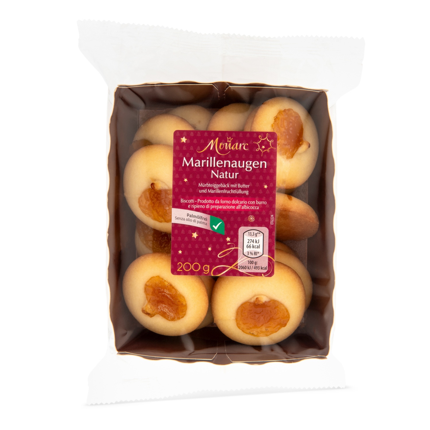MONARC Butter-Teegebäck, Marillenaugen | HOFER