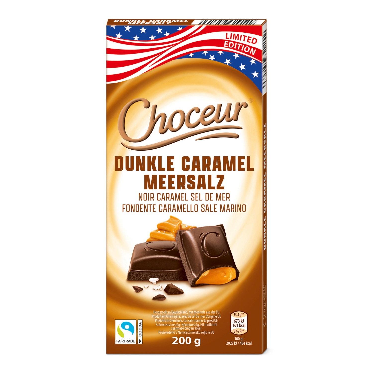 CHOCEUR America Edition, noir au caramel salé | ALDI SUISSE